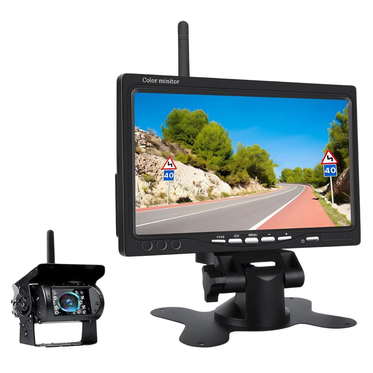 Universal 7" Waterproof Car Backup Camera System with HD TFT LCD ...