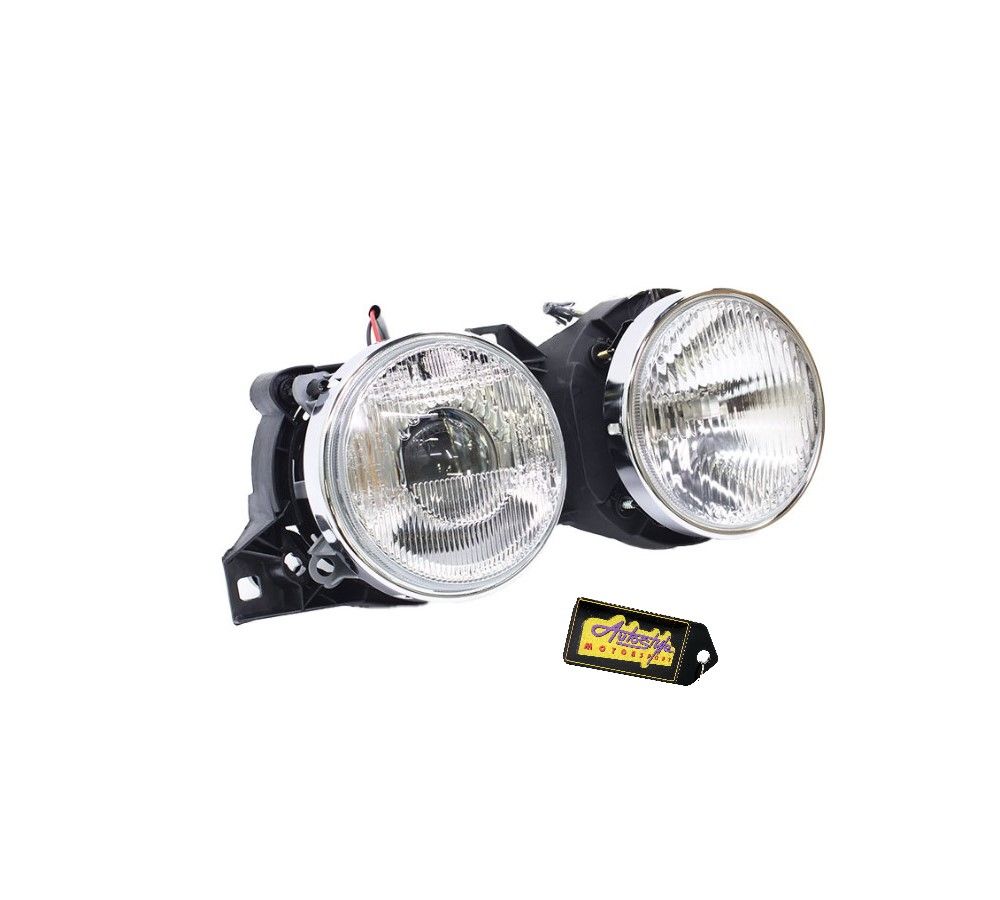 RHS Smiley Headlight and Spotlight Set + Keyring - Fits BMW E30 (Non ...