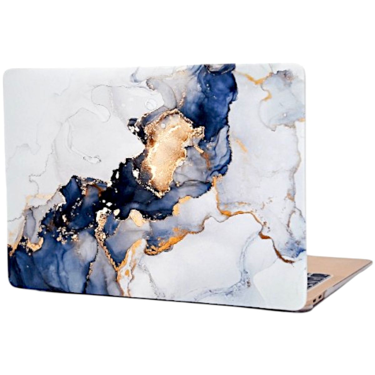 Laptop Skin Cover Compatible with Macbook Air 13.6 - Blue & Gold Marble ...