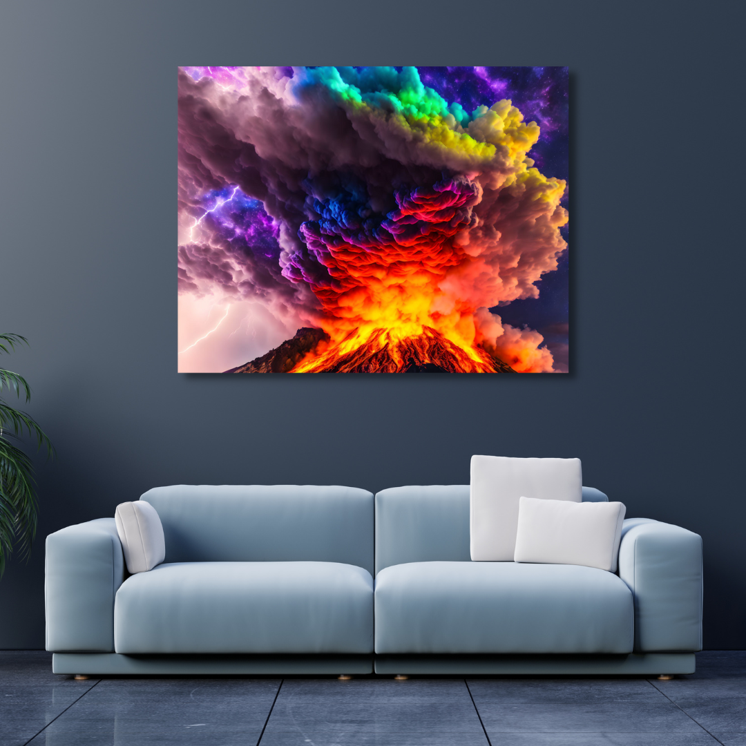 Canvas Wall Art - Colourful Eruption Artwork | Shop Today. Get it ...