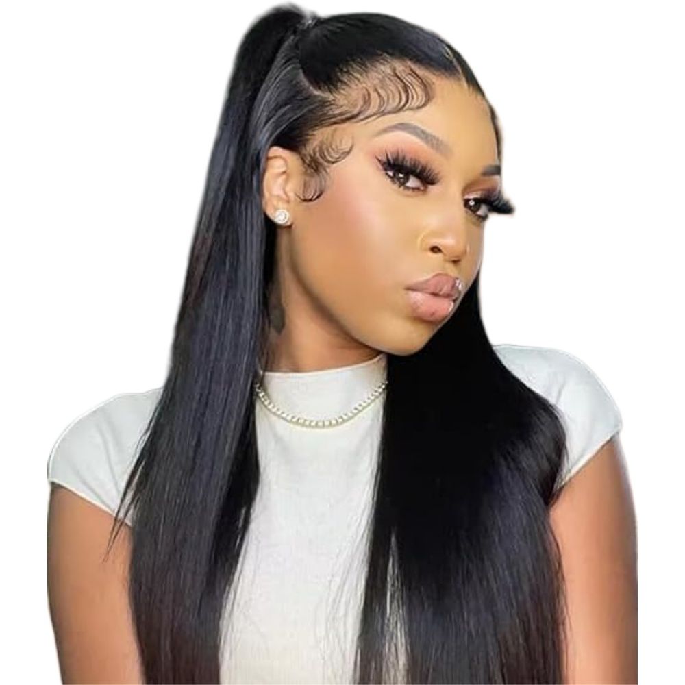 VSP Straight Hair Wig 20" Brazilian Hair 13x4 Lace Front Wig Wear & Go ...