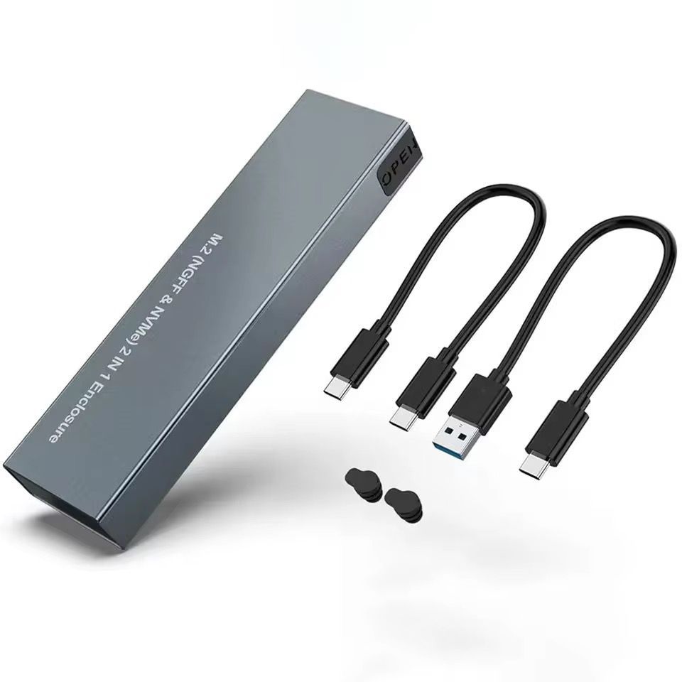 M.2 SSD TO USB 3.1 - 2in1 (NVMe & NGFF) Enclosure/External Case-10Gbps ...