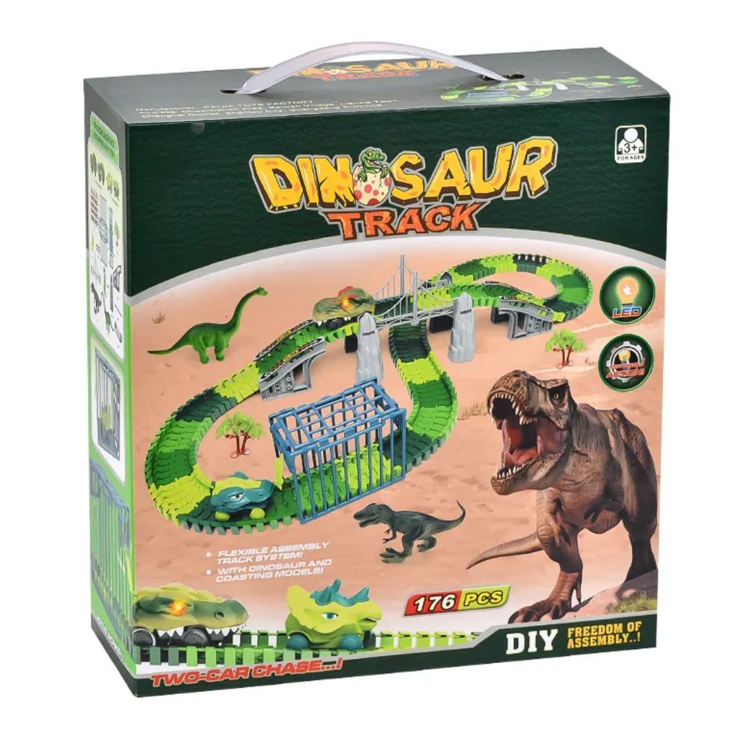 DIY Dino Track Set - Dinosaur Track Toy - Toys for Boys - Set of 176 ...