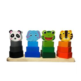 Kids Animal Column Wooden Puzzle Set F47-88-24 | Shop Today. Get it ...