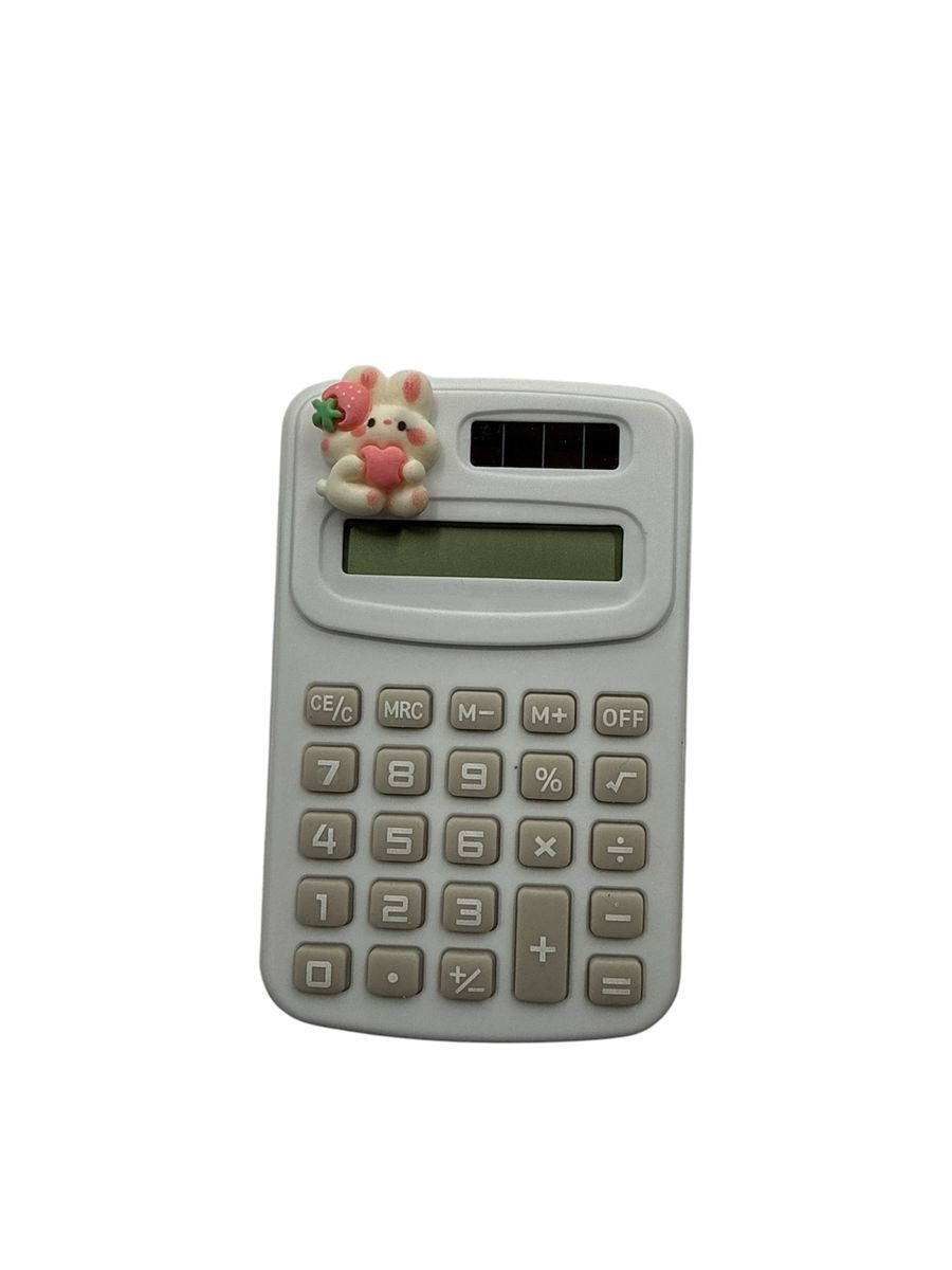 Mini Calculator Cute Science Computer for Primary School Students-White ...