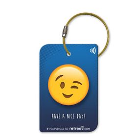 Retreev Smart NFC & QR Code Luggage Tag: Secure Bag Retrieval - Emoji ...