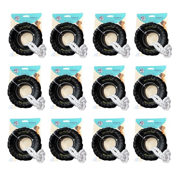 Pet Mall Pet Dog Chew Tyre With Rope (Small) - 12 Pack | Shop Today ...