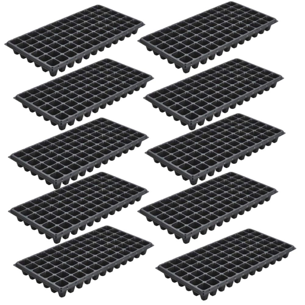 Garden Seedling Planter Tray Set of 10 Pro Deluxe (72 Cavity) - 54x28cm ...