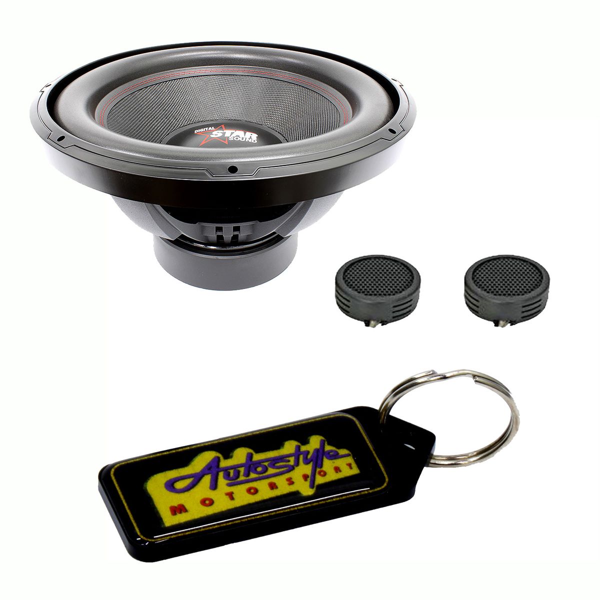 Starsound Ssw M10 14000d4 10 D4 Subwoofer And Evo Tweeters And Gel Key