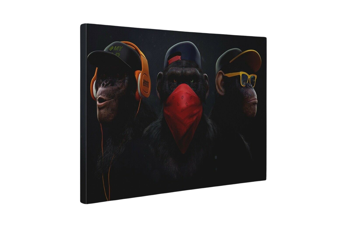 3 Swag Monkeys Vertical Canvas | Shop Today. Get it Tomorrow ...
