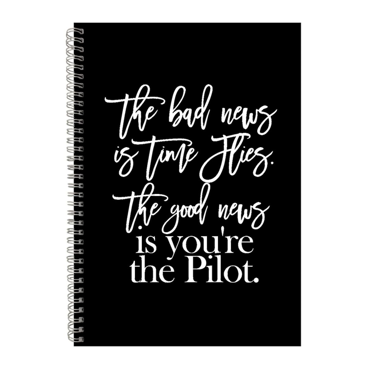 Time Flies A4 Notebook Spiral and Lined Motivational Graphic Notepad ...