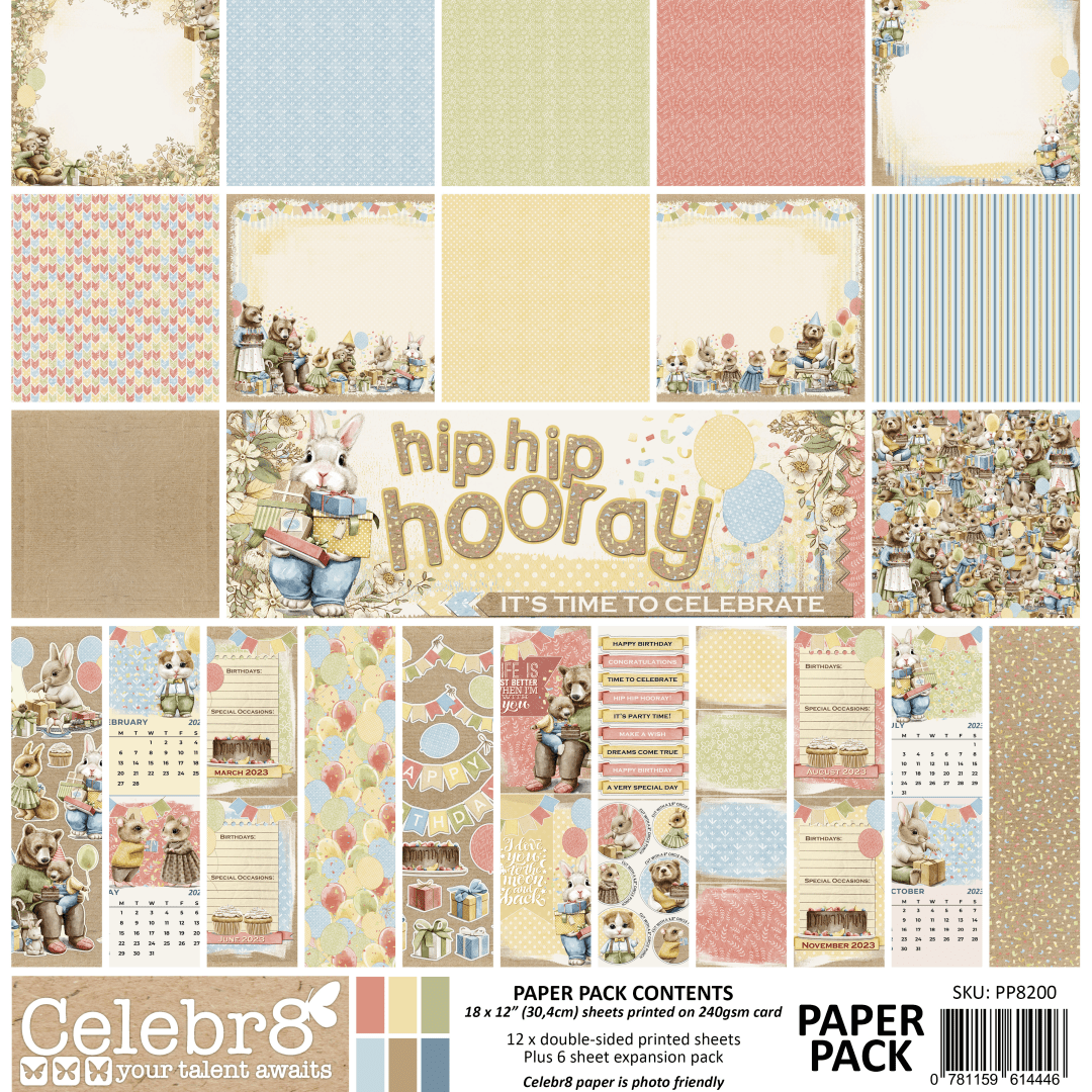 Hip Hip Hooray Paper Pack (18 Sheets) | Shop Today. Get it Tomorrow ...