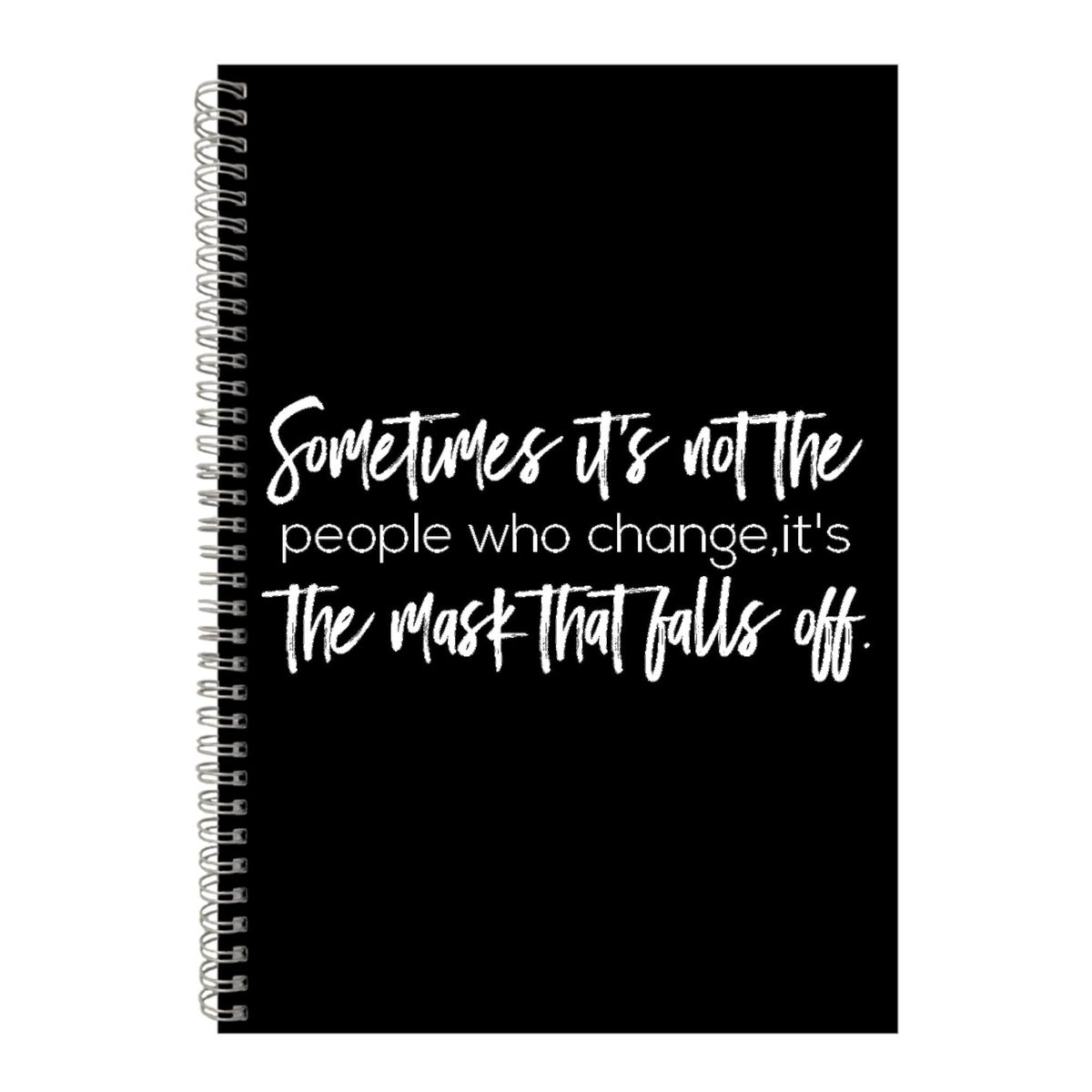 Mask A4 Notebook Spiral Lined Motivational Sayings Graphic Notepad Gift ...