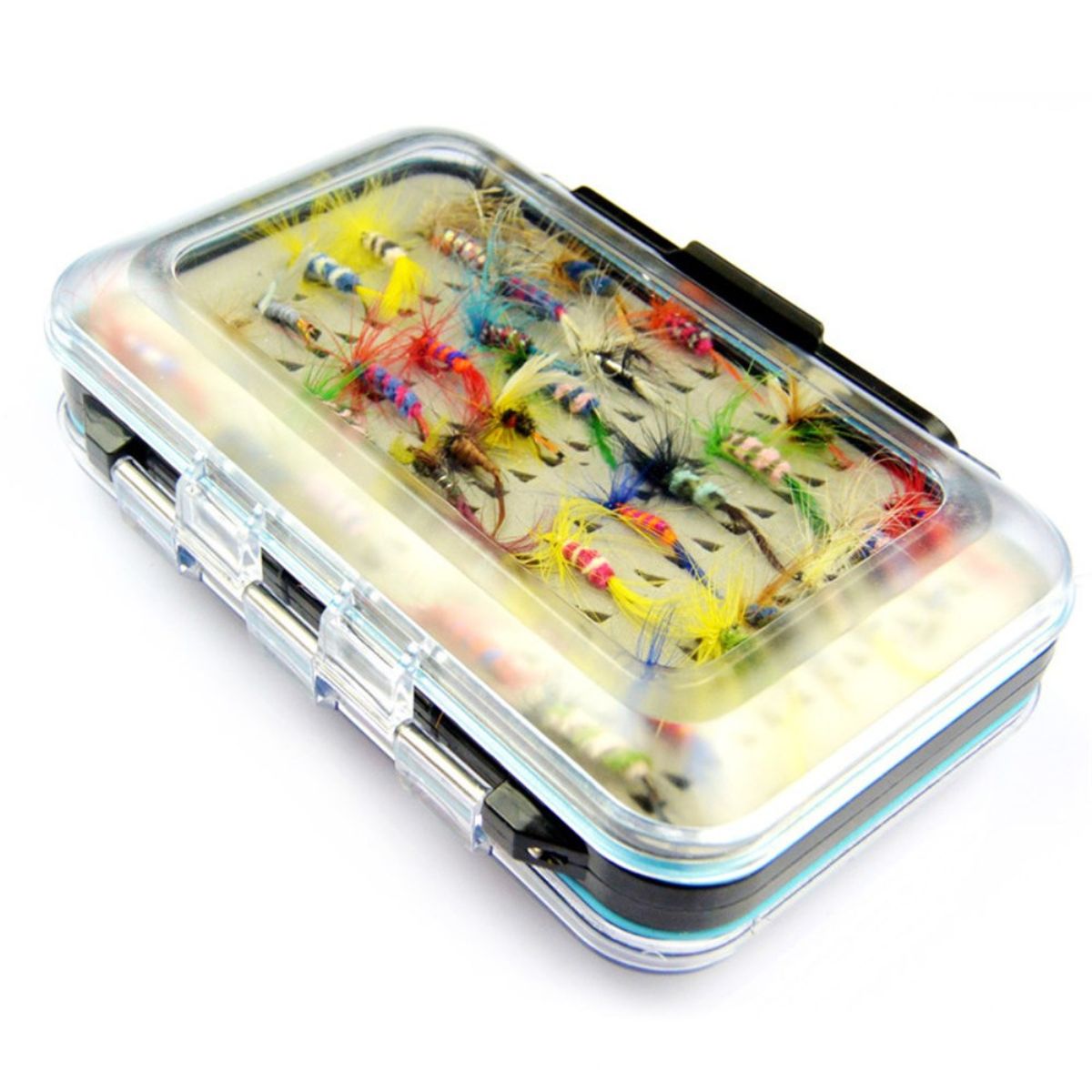 64 Piece Fly Fishing Bait Kit With Double Side Clear Lid Flies Lures ...