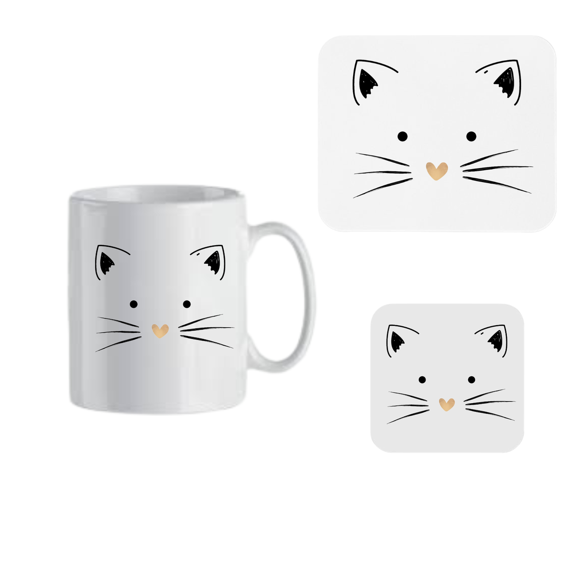 Mug, Coaster and Mouse Pad Combo - Cat | Shop Today. Get it Tomorrow ...