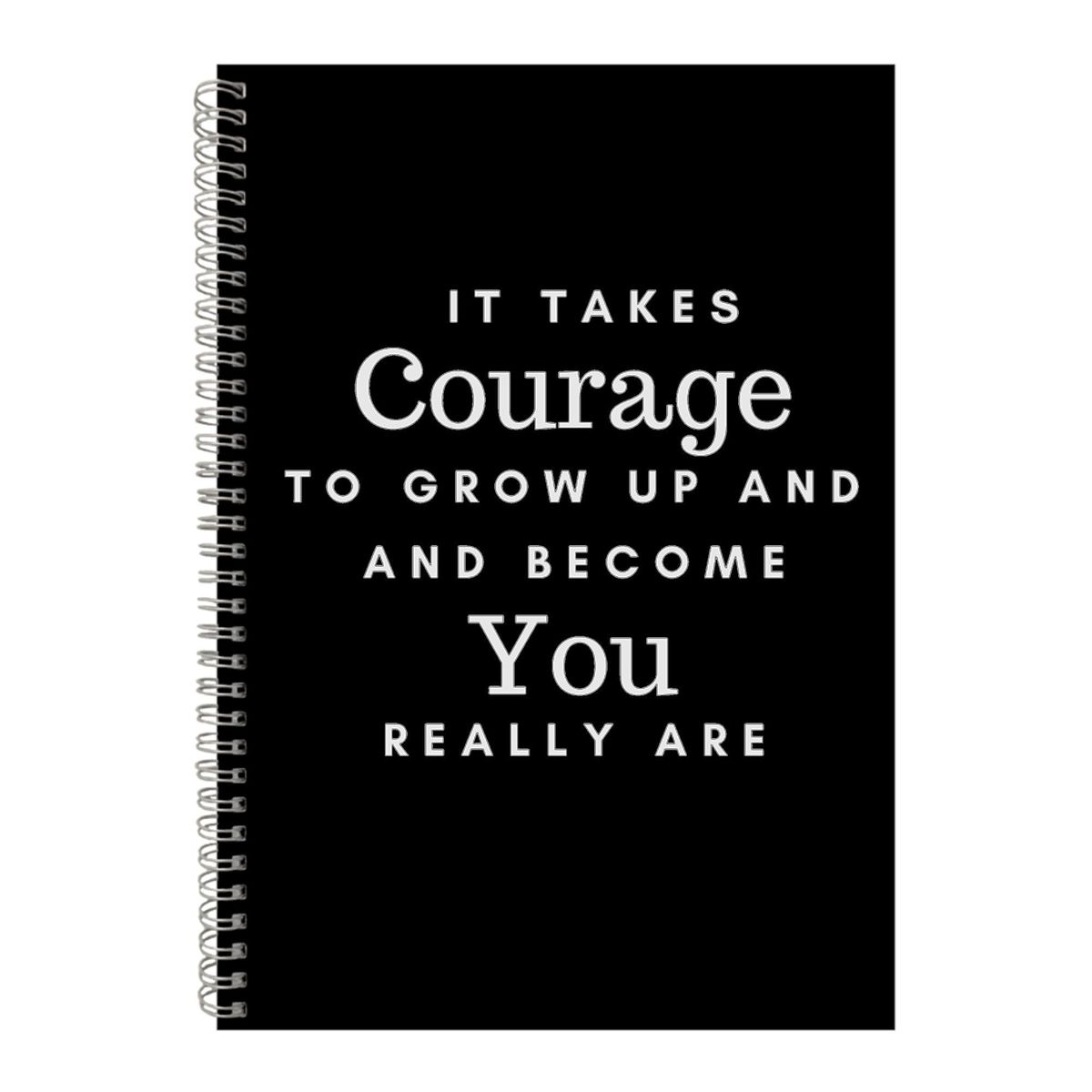 Real you A4 Notebook Spiral Lined Motivational Sayings Graphic Notepad ...
