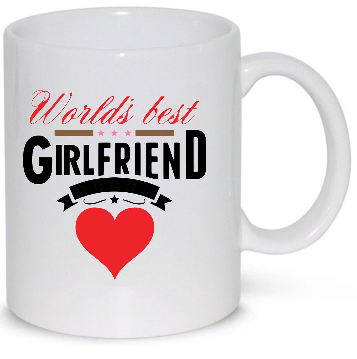 World's Best Girlfriend Valentine's Day Coffee Mug (Standard 11Oz ...