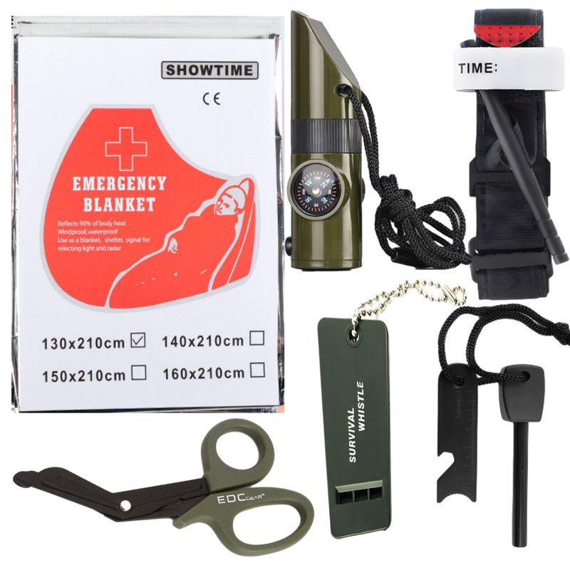 5 in 1Tactical Survival Kit Emergency First Aid Kit Multi-Function ...