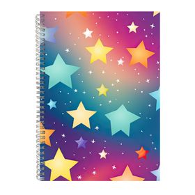 Starry sky A4 Notebook Spiral Lined Back To School Graphic Notepad Gift ...