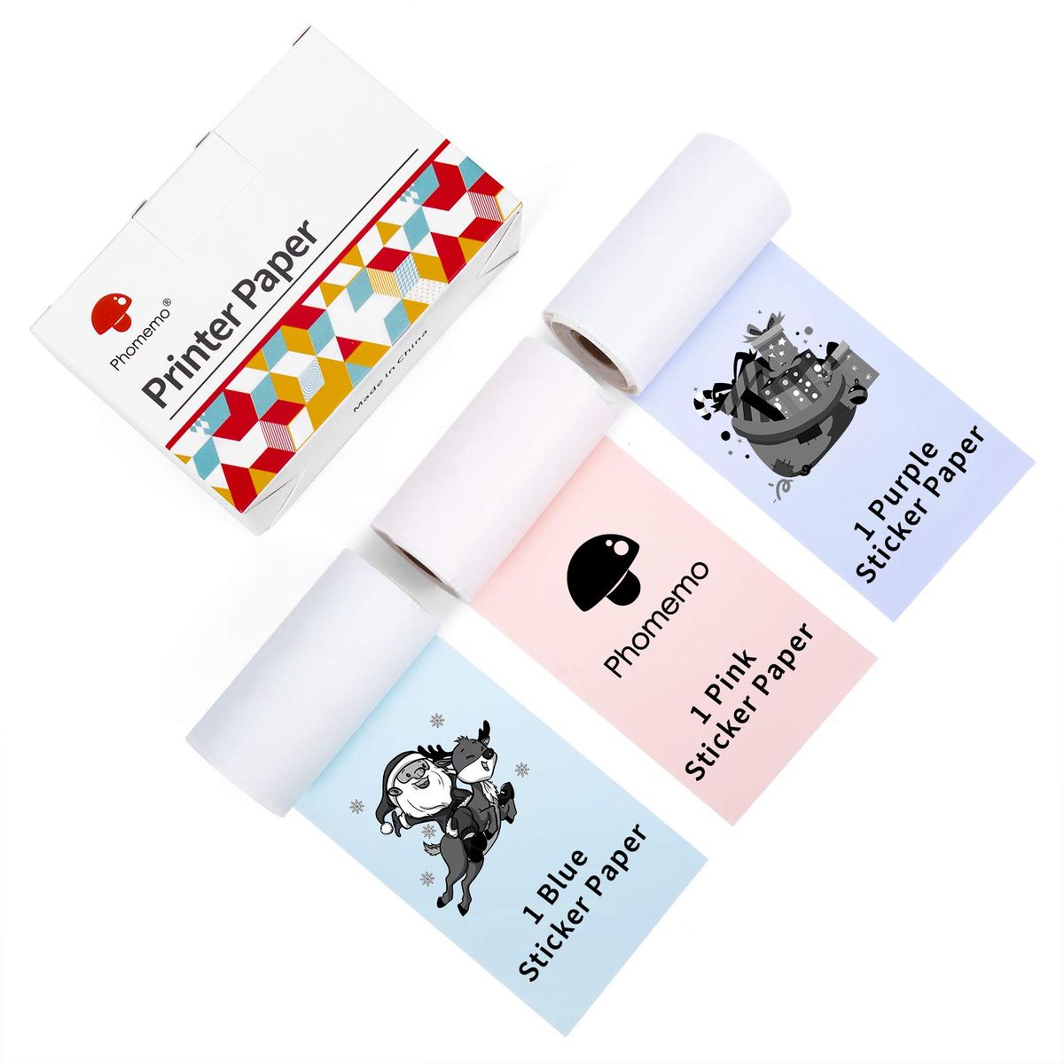 Thermal Sticker Paper Q22-RMS-PBL, for Phomemo M02/M02 Pro/M02S/M03 ...