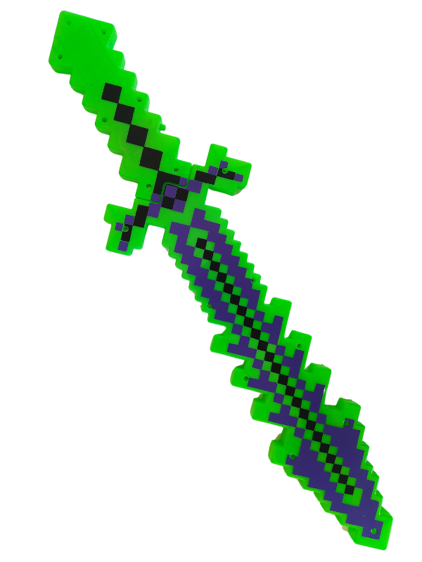 Toy Sword with Lights and Fighting Sounds - Minecraft Inspired - Green ...