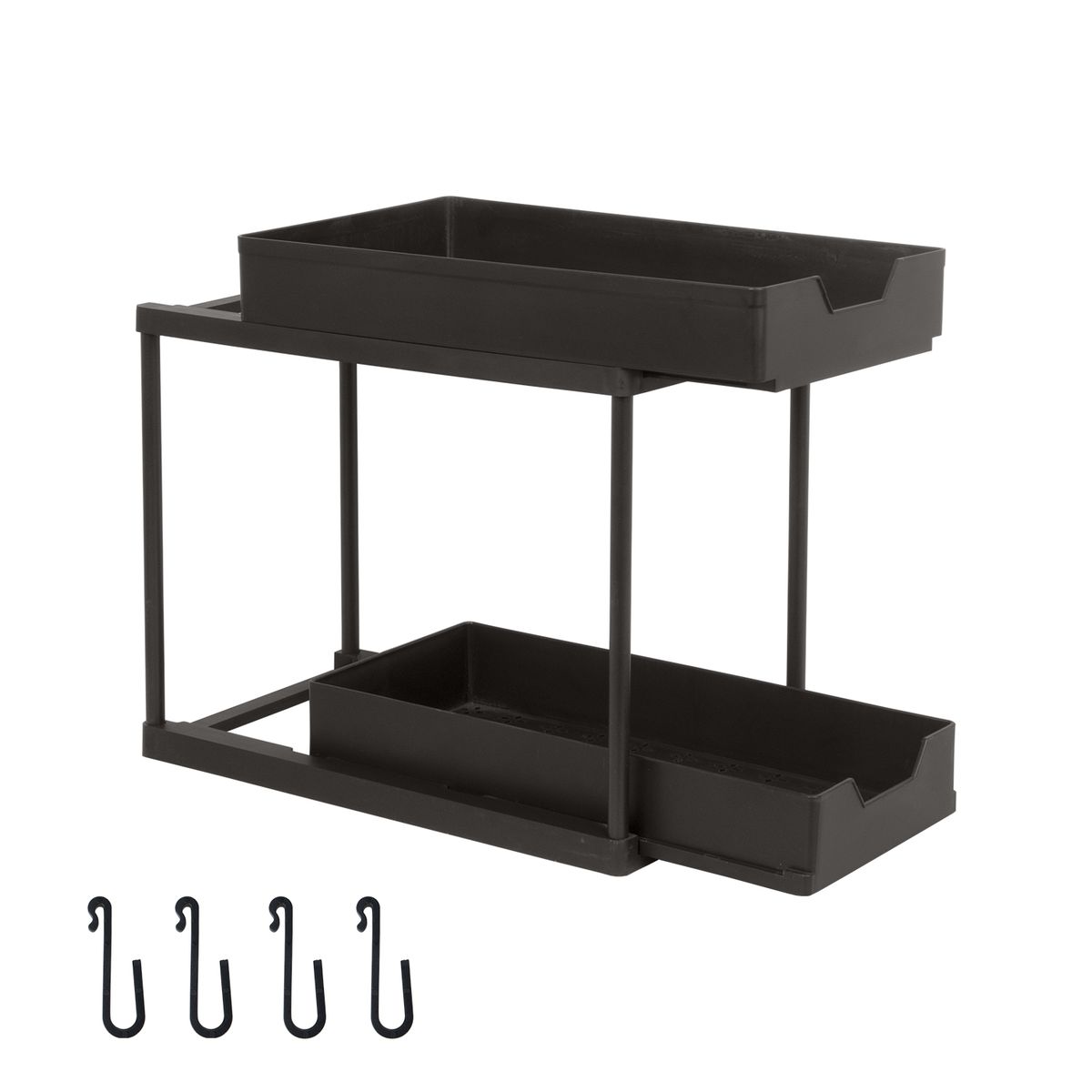 Kitchen Organizer Rack - Multi-Functional Pull-out 2-layer Shelf ...