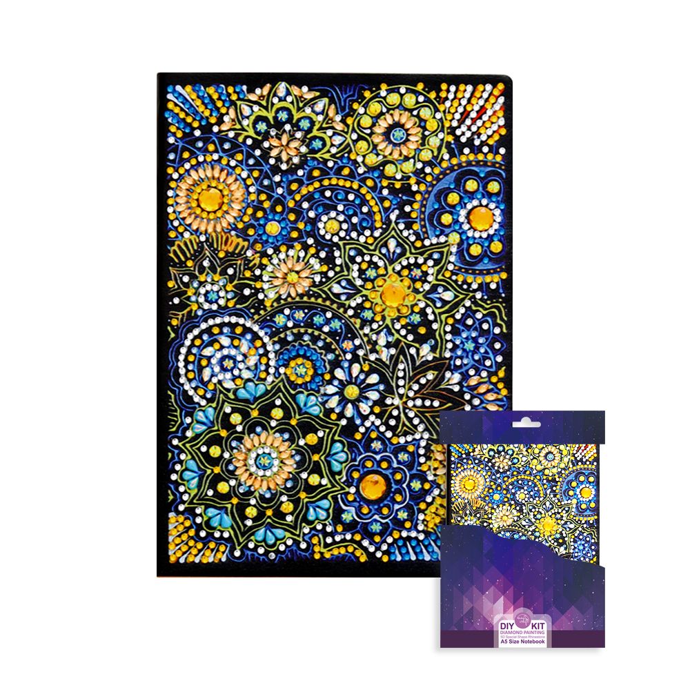 Easy Craft 5D Special Shape Rhinestone Notebook - Flowers Pattern 02 ...