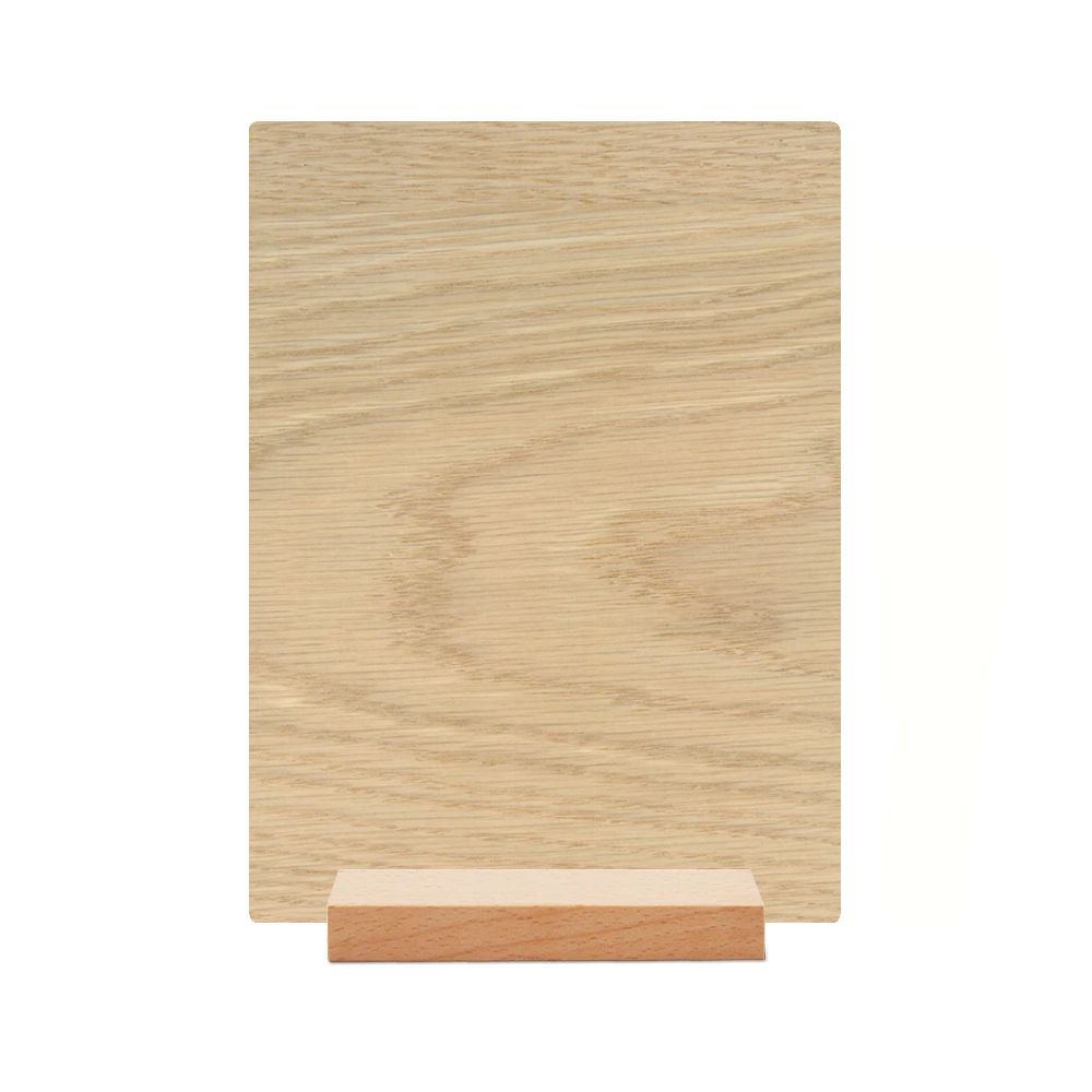 A6 Wood Veneer Blank Rectangular Blank Sign with Wooden Stand | Shop ...
