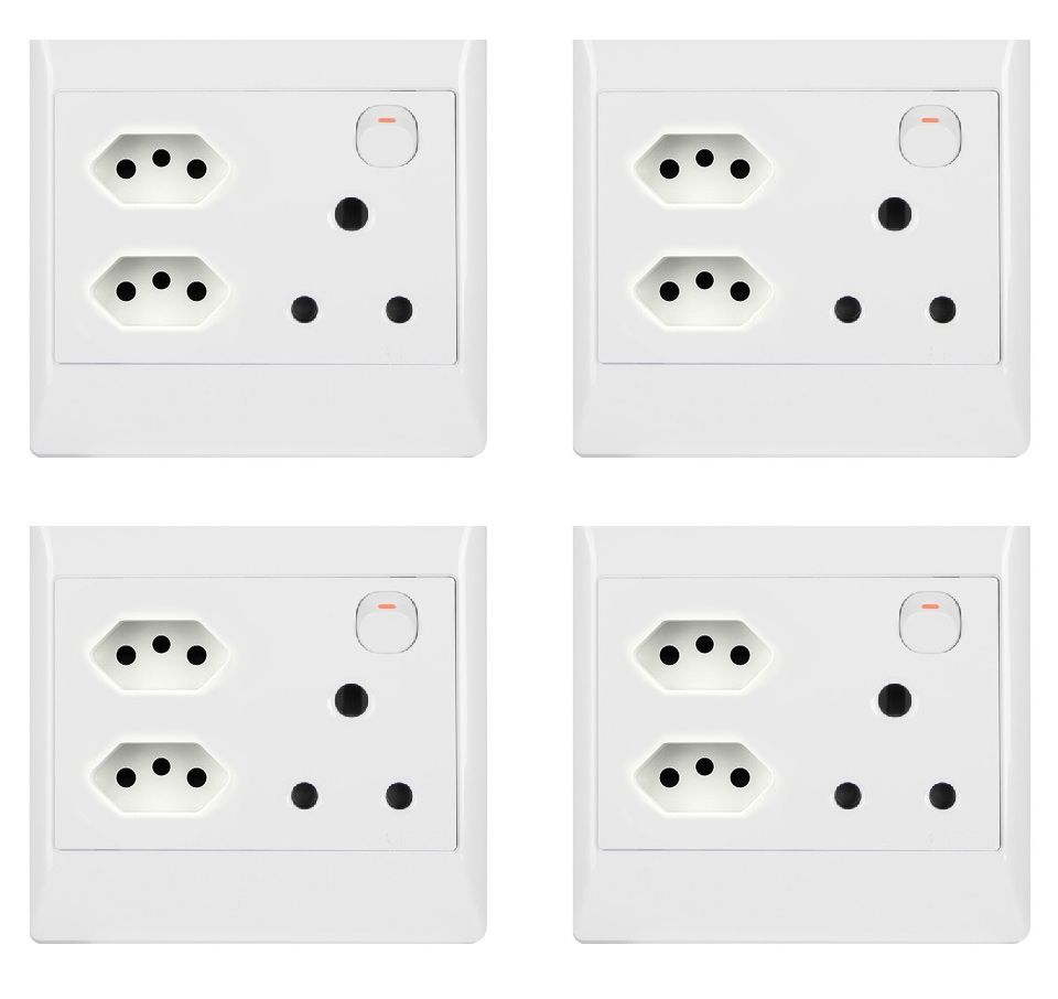 2 New RSA Sockets +1 Type D Wall Socket with 1 Switch 4x4 | Shop Today ...
