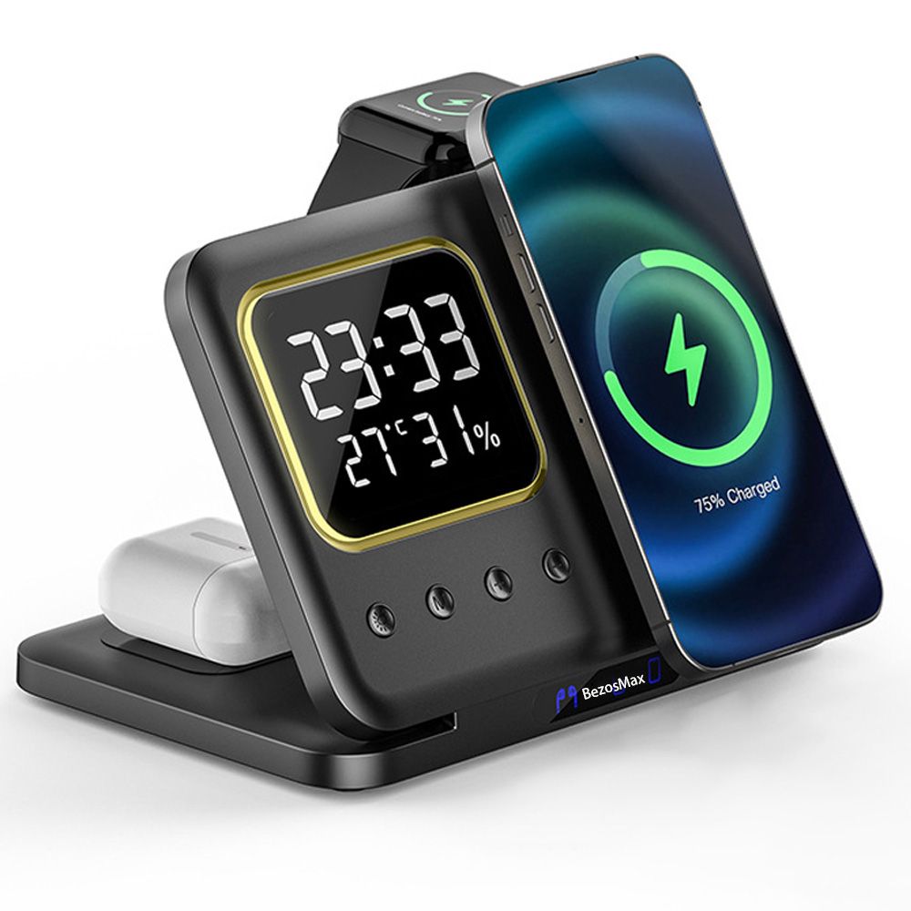 BezosMax 5 in 1 Multi-Function Charging Station,15W Max Fast Foldable ...