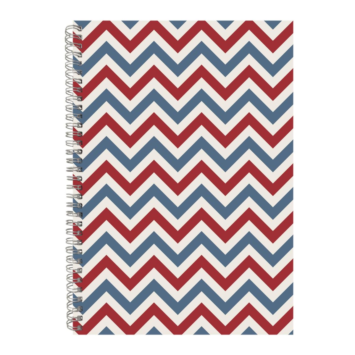 Pattern34 A4 Notebook Spiral and Lined Red and Blue Graphic Notepad ...