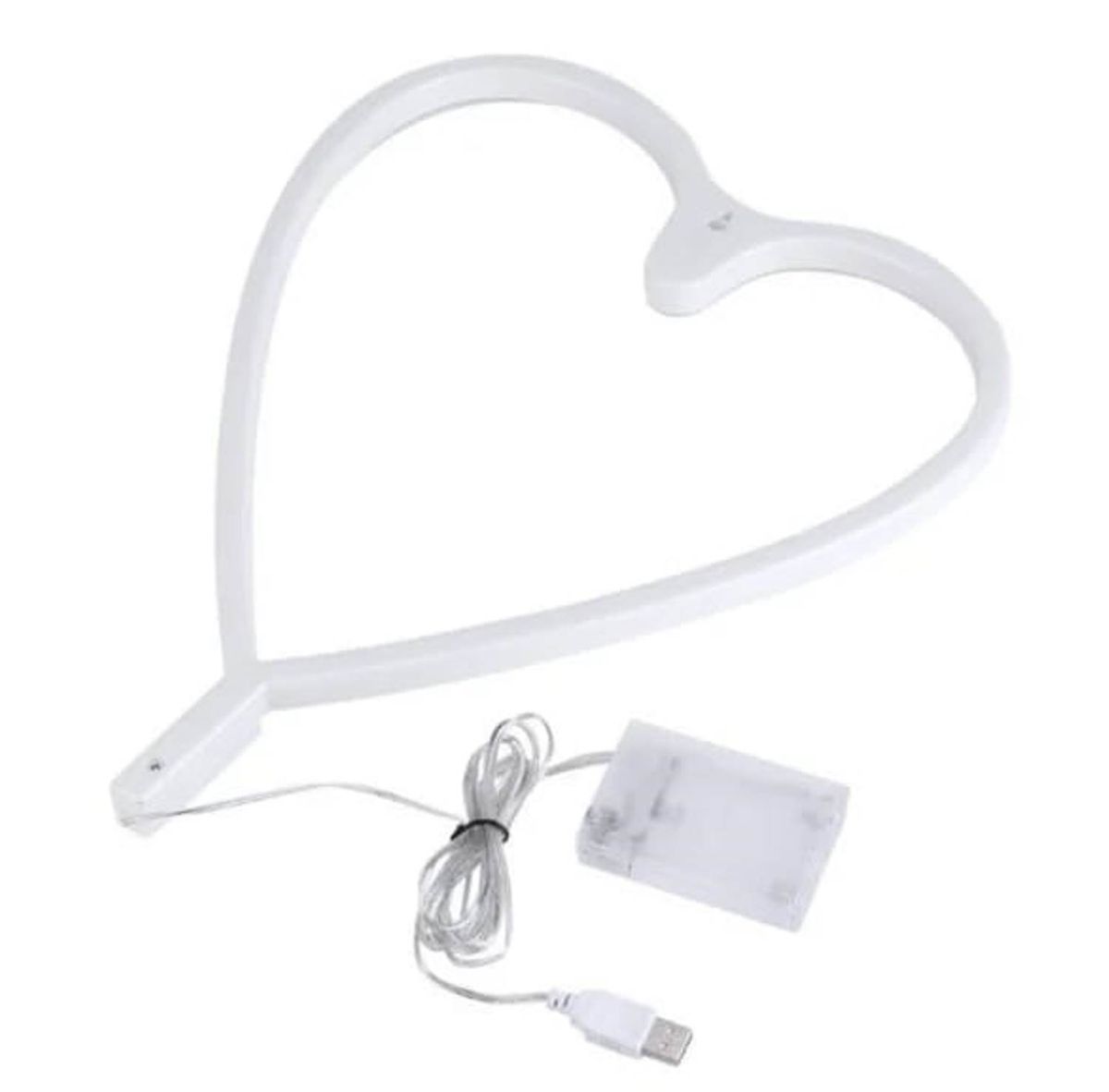 USB Powered Heart Neon Lamp Wall Hanging Decorating LED Sign -Red ...