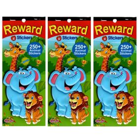 3 Reward Sticker Books - 750 Animal Theme reward Stickers | Shop Today ...