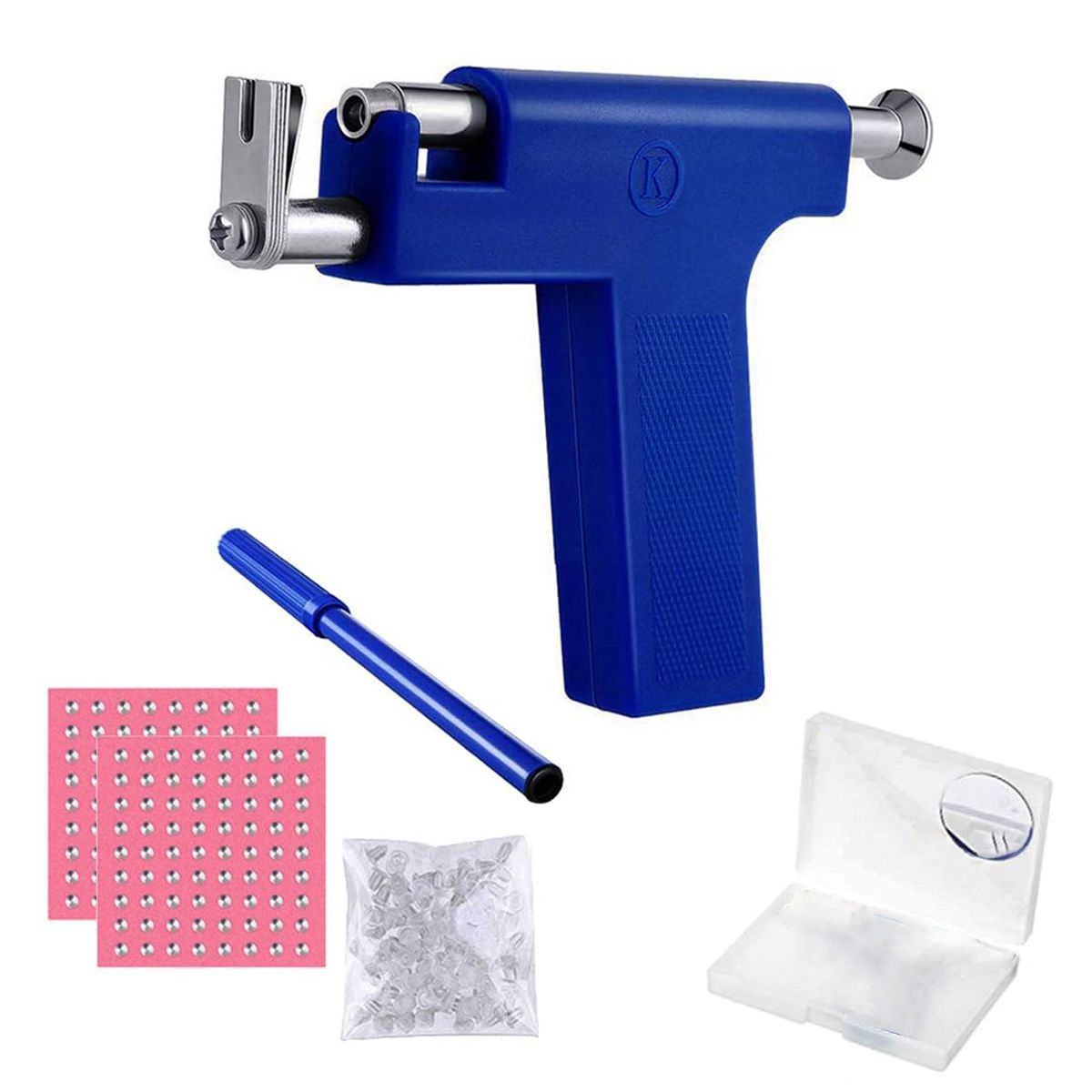 Painless Professional Ear Piercing Tool Kit, Ears Studs and Silicone ...