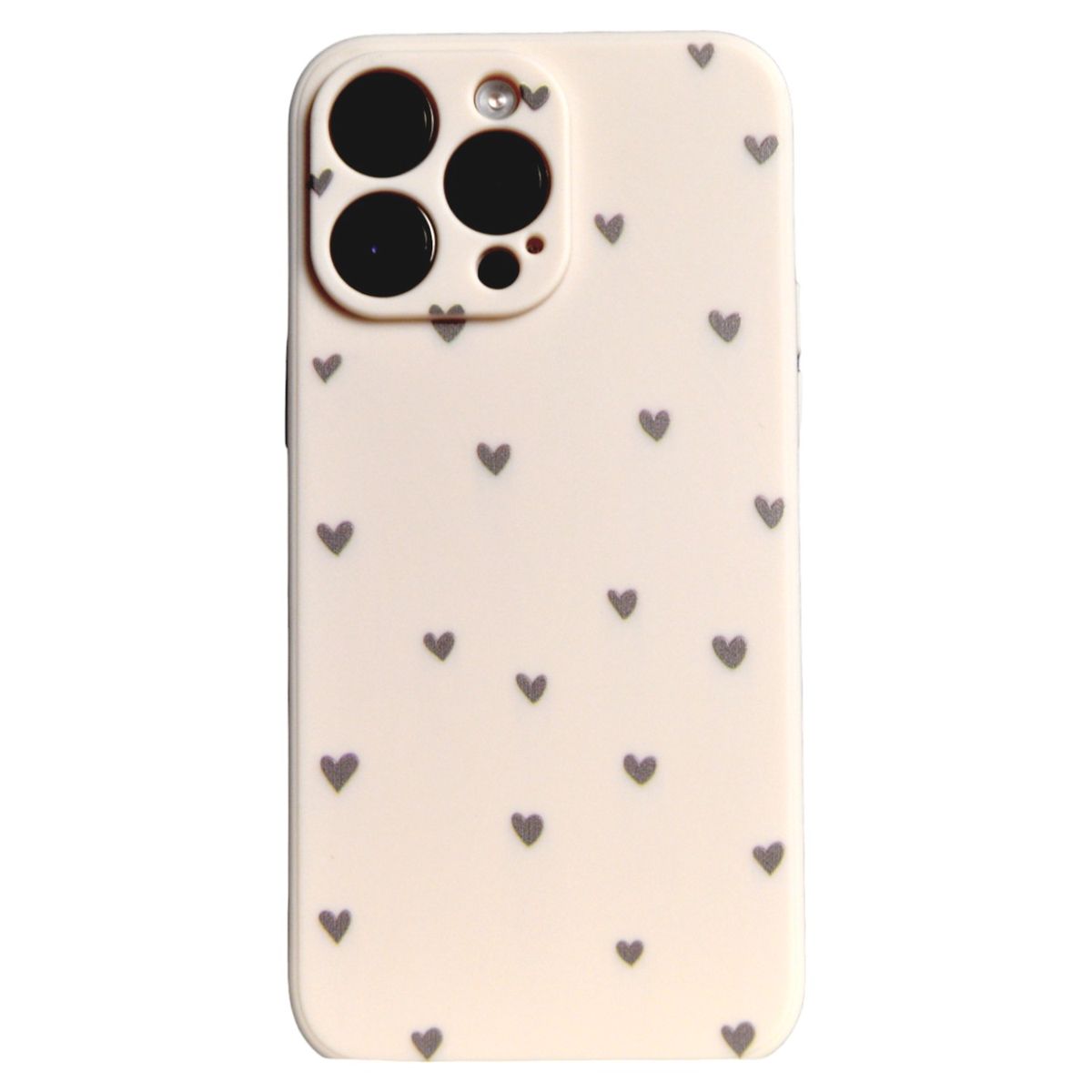 Beige - Phone Case with Mini Black Hearts - Iphone 15 Pro Max | Shop ...