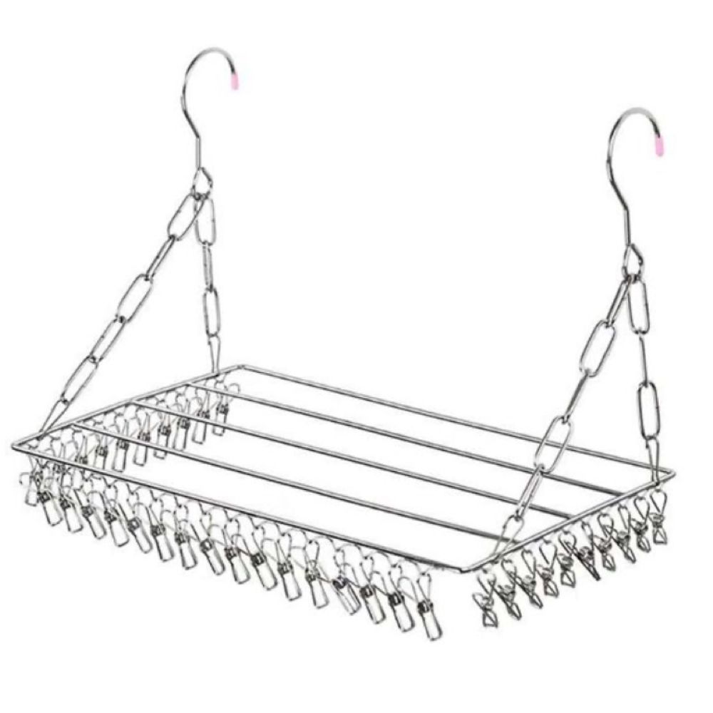 Home Portable Laundry Heavy Duty Peg Drying Rack With 45 Clips (40x25cm ...