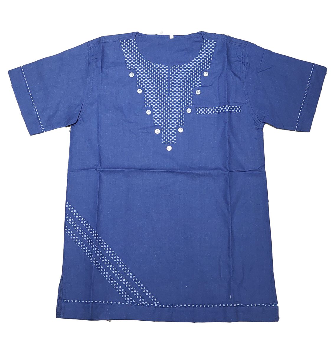 African Traditional T-Shirt For Men Short Sleeve - dark blue | Shop ...