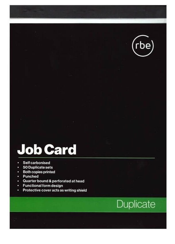 RBE Job Card Duplicate Pads A5 | Shop Today. Get it Tomorrow ...