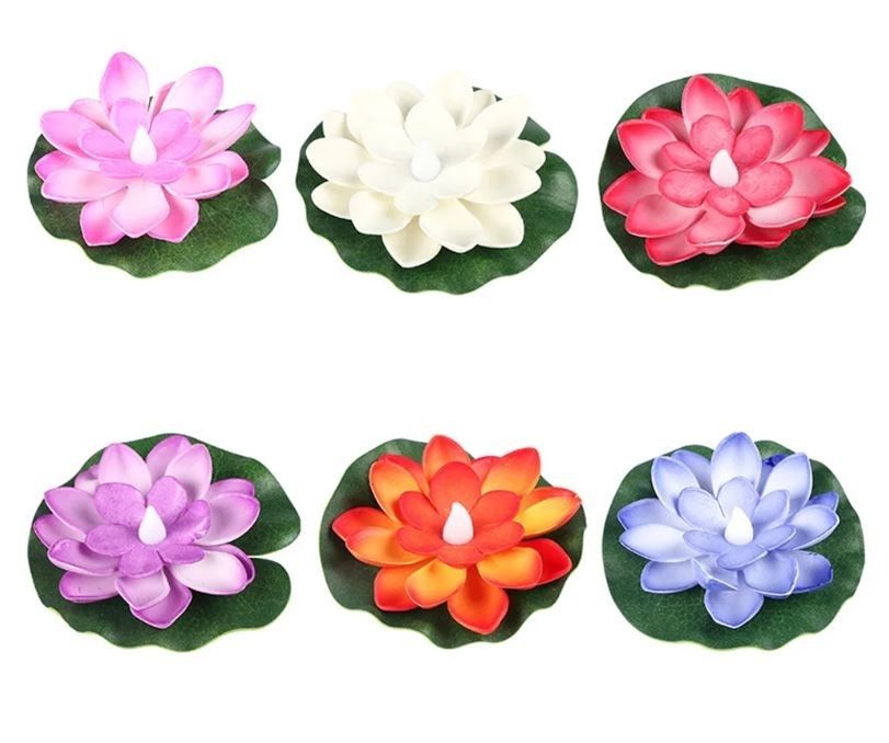 Automatic Color Changing led Floating Lotus Flowers Six Pack | Shop ...
