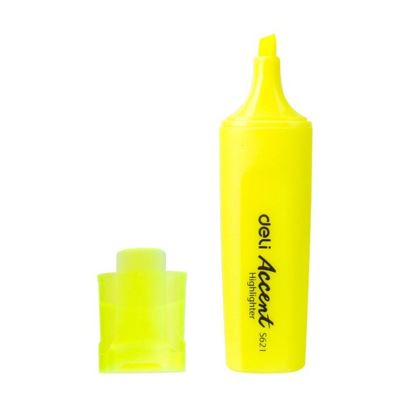 Deli Accent Highlighter Bright Yellow Chisel Tip 1 5mm 24 Pack