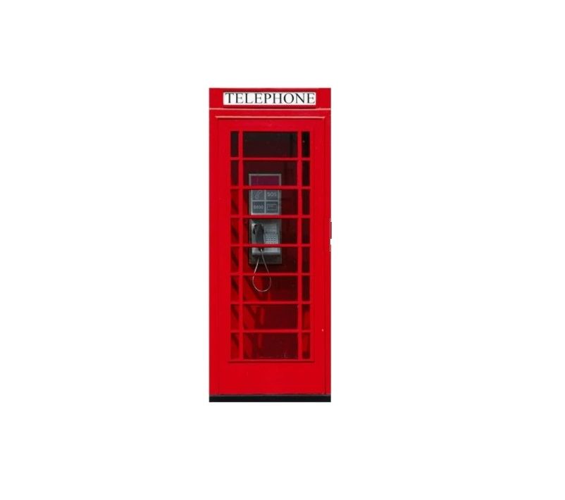 London Red Phone Booth Telephone Door Decal Sticker | Shop Today. Get ...