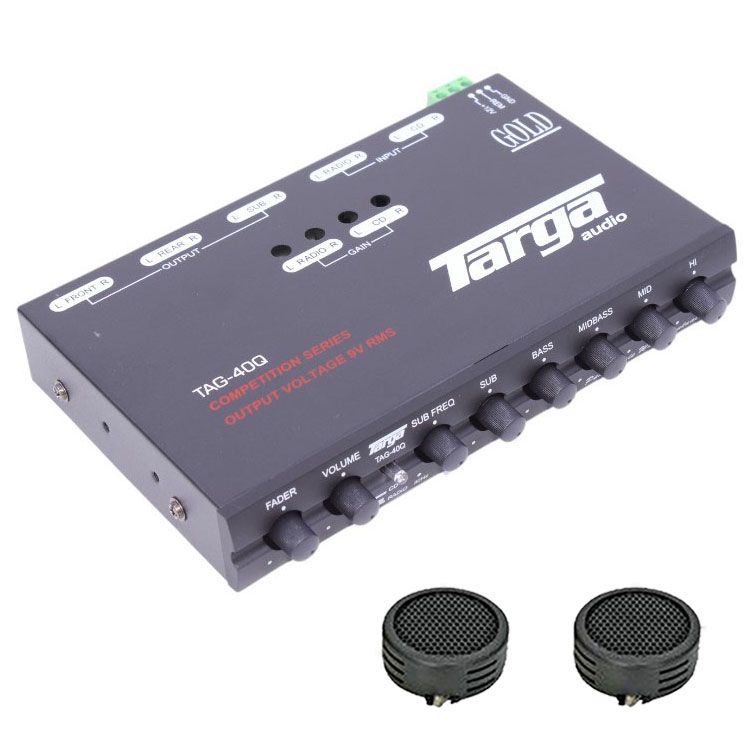 Targa TAG-40Q 4 Band Pre Equalizer with line Driver & Evo Tweeters ...