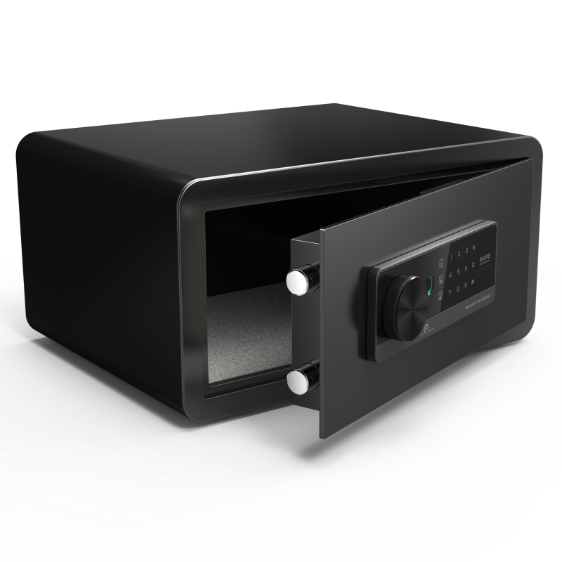 Steel 22cm Bio Fingerprint H Touch Screen Alarmed Security Safe - Black ...