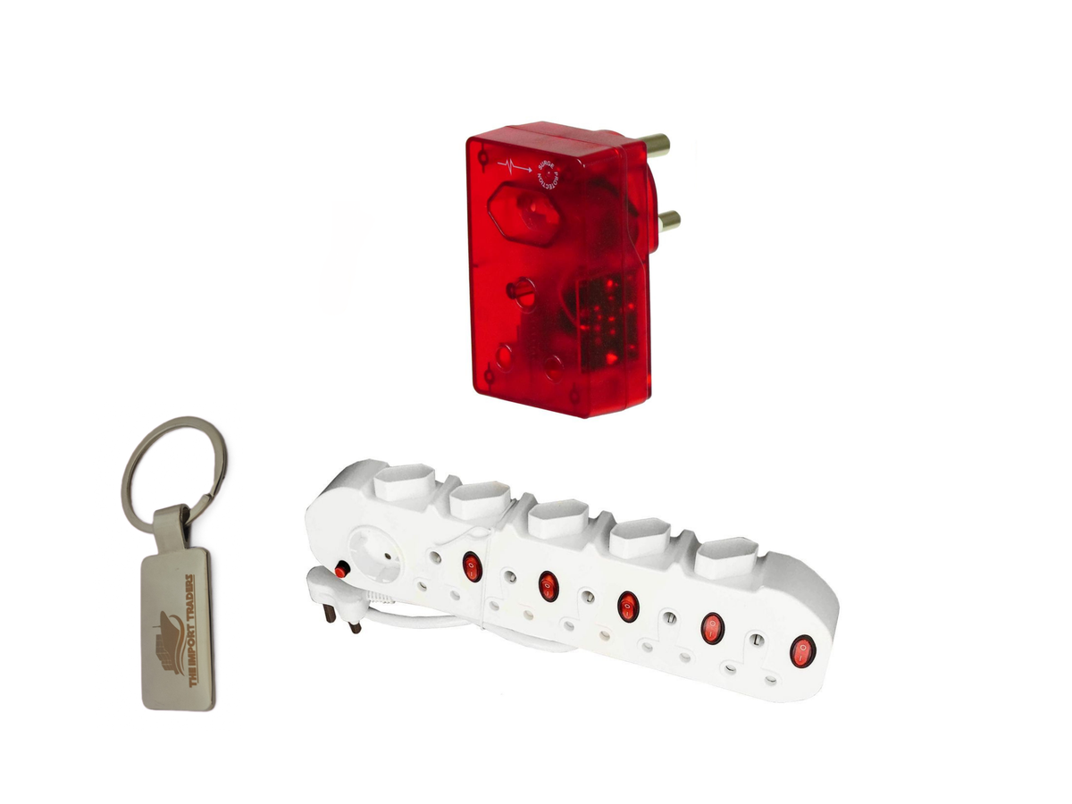 11 Way Multi-Plug & 3 Way Surge Protector With TIT Keychain | Shop ...