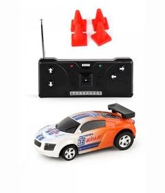 Mini Coke Can Size RC Car Pocket Racer Toy with LED Lights - Kids Toy ...