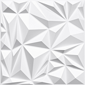 White 3D Abstract-Look PVC Wall Panels - Modern Décor for Walls ...