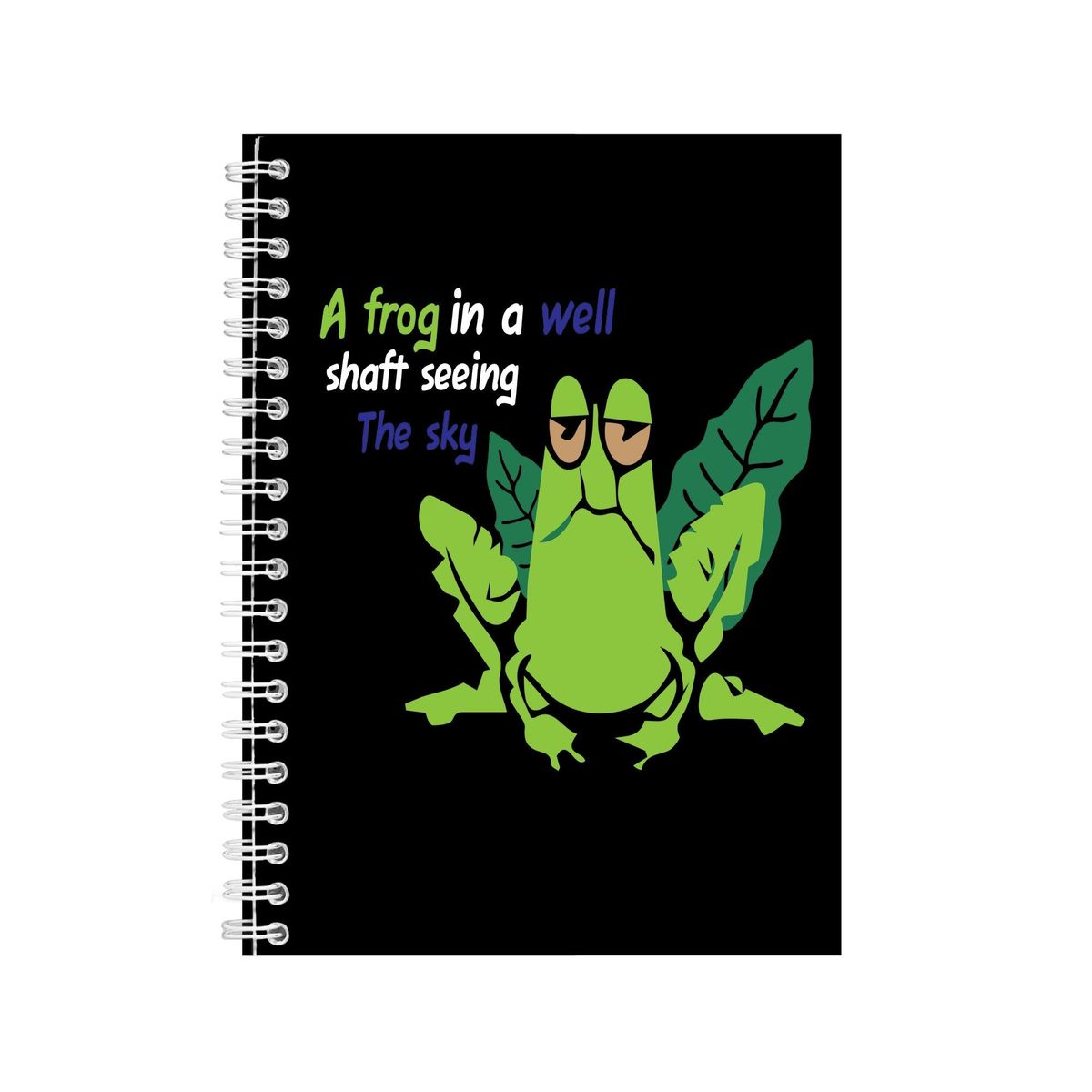 Shaft A5 Notebook Spiral and Lined Frog Lover Graphic Toad Notepad Gift ...