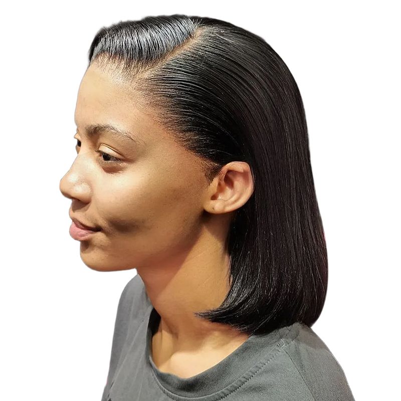 VSP 12Inch Peruvian Hair Straight Bob Short Wigs 13x4 Full Frontal Lace ...