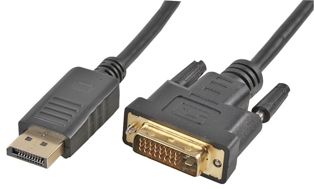 Pro Signal PSG91578 Computer Cable, DisplayPort Plug, DVI-D Plug, 6.6 ...