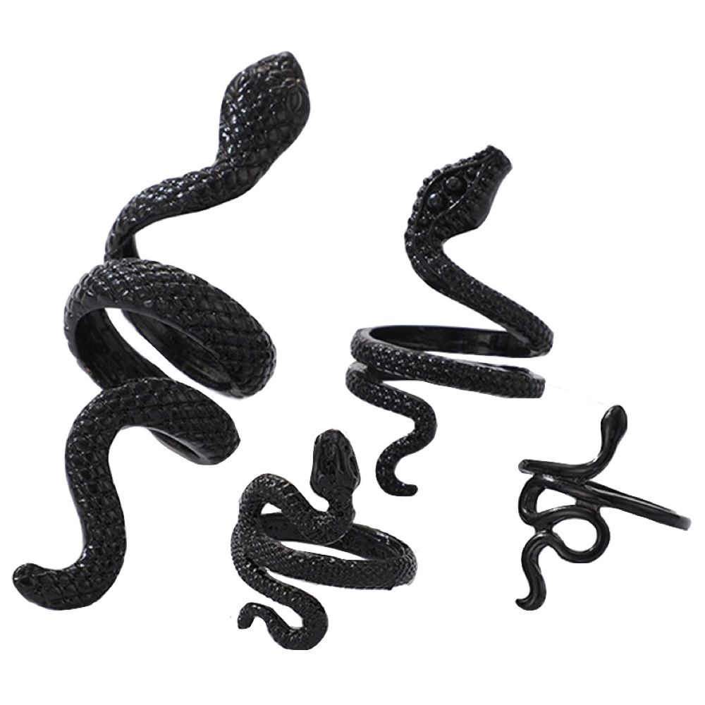 Fashion Four Piece Multi Style Gothic Punk Snake Rings | Shop Today ...